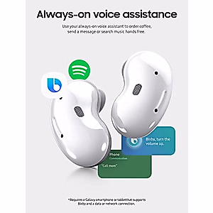 Samsung Galaxy Buds Live True Wireless Earbud Headphones - Mystic White (Renewed)