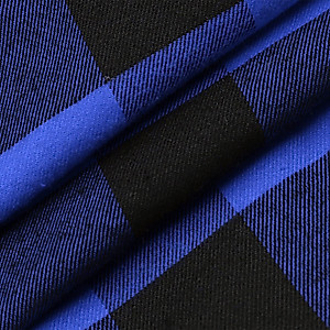 Women's Long Sleeve Open Front Cardigan Buffalo Plaid Knitted Tops Shirts Blue