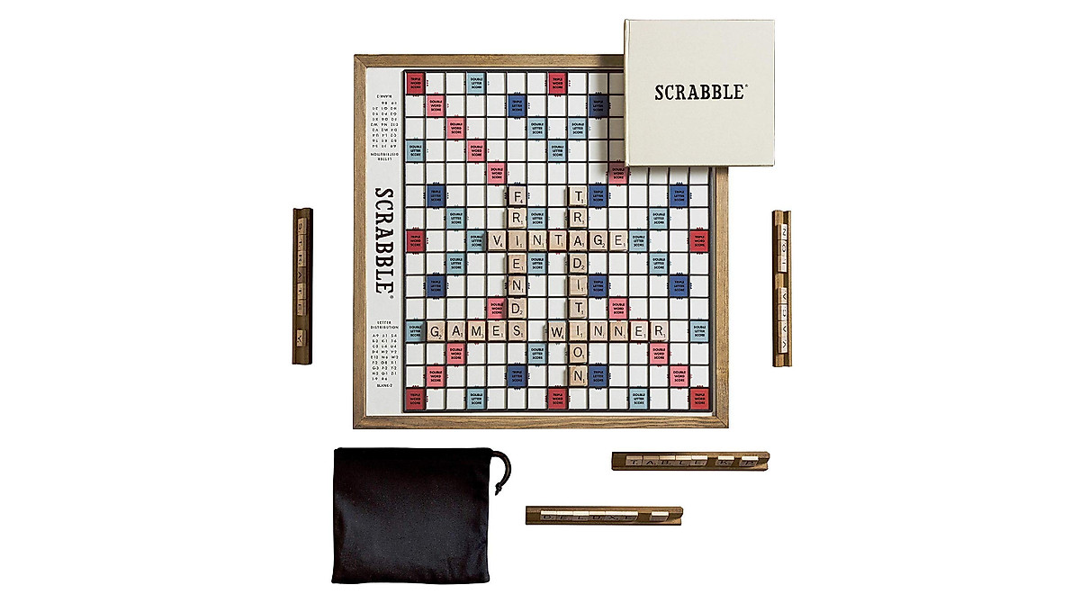 WS Game Co. Scrabble Deluxe Vintage Edition - Fun for All