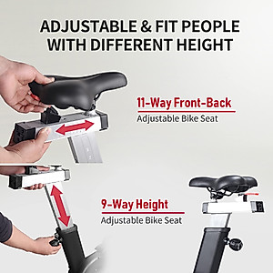 leikefitness Fan Exercise Bike Upright AirBike Indoor Cycling Stationary Bicycle with Unlimited Air Resistance System,Heart Rate Compatibility and Tablet Holder for Home Cardio Workout