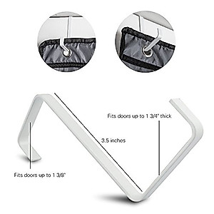 Over The Door Shoe Organizer - 24 Pockets and Door Shoe Rack for Door Shoe Storage 4 Customized Strong Metal Hooks Hanging Shoe Organizer