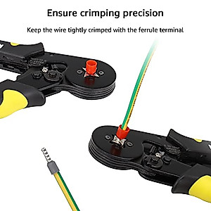 KEZERS Ferrule Crimping Tool Kit,AWG23-7 Self-Adjustable Ratchet Crimping Pliers Set with 1250pcs Wire Ferrules Wire Terminal Crimp Connectors Wire Crimping Tool Kit Crimping Pliers Set