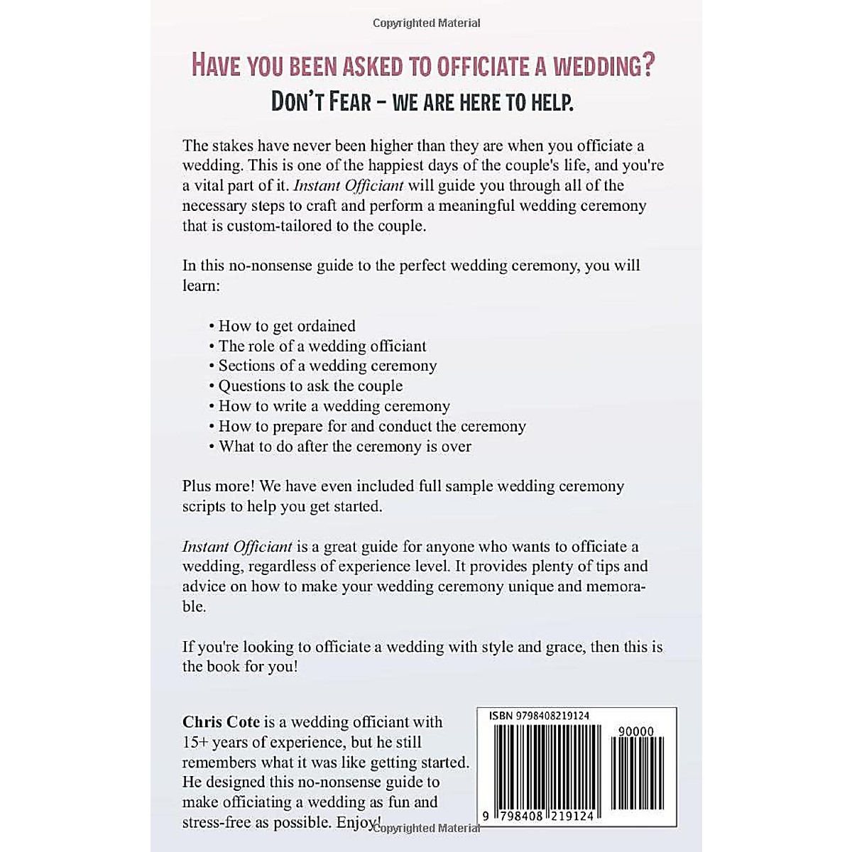 Instant Officiant: A No-Nonsense Guide to the Perfect Wedding Ceremony