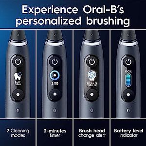Oral-B iO Series 9 Electric Toothbrush with 4 Brush Heads, Aqua Alabaster