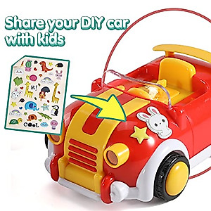 LOVE LIFE Girls Toys Age 3+,Remote Control Cartoon Car for Toddler with Music and Lights,2.4GHz Baby Radio Control Toys Education Gifts