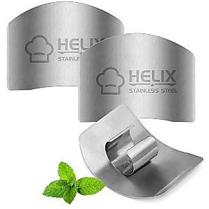 N / D 3 Pack Finger Guards for Cutting Kitchen Tool Stainless Steel Finger Guard Finger Protector Avoid Hurting When Slicing and Dicing for Food Chopping Cutting Knife Cutting