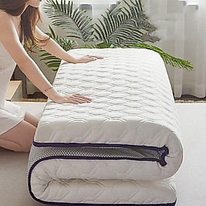 YLFFFZZZ Natural Latex Mattress, Compression-Resistant, Fluffy and Soft Organic Mattress, Suitable for Single Bed Student Dormitory,6.5cm,120x190cm