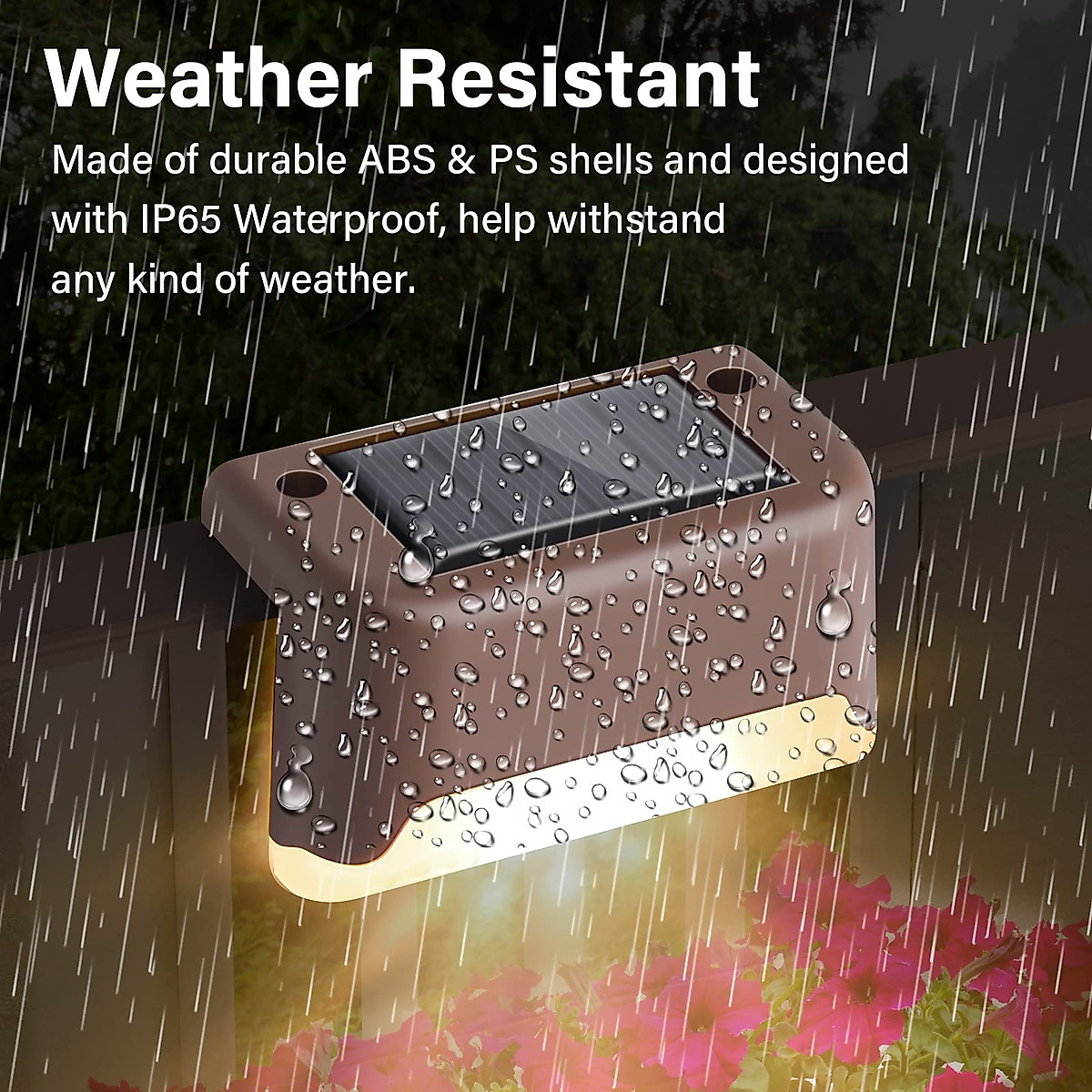 PSORLK Solar Deck Lights Outdoor, 16 Pack Solar Step Lights Waterproof LED Solar Powered Outside Patio Lights Decor Lighting for Fence Post,Wall,Railing,Yard,Step,Stairs,Deck and Pathway (Warm White)