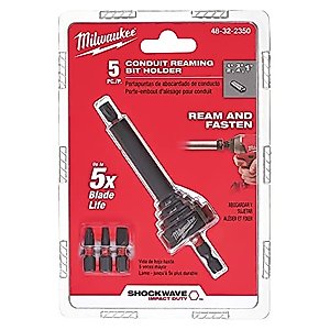 Milwaukee 48-32-2350 SHOCKWAVE Conduit Reaming Bit Holder 1/2in, 3/4in & 1in EMT (Limited Edition)