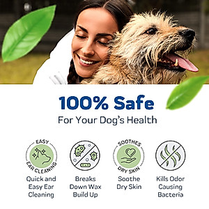 INNOVET PurOtic Natural Ear Cleaner for Dogs & Cats with Silicone Applicator - Extra Strength 4 oz Bottle