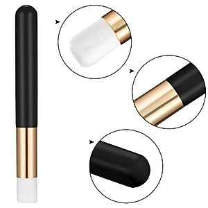 20 Pieces Lash Shampoo Brushes Peel Off The Blackhead Brush Remover Tool Nose Pore Deep Cleaning Brush Facial Cleansing Brushes Eyelash Extensions Blackhead Brush for Women Cosmetic Tools, Black