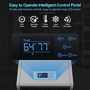 232 PPD Commercial Dehumidifiers for Basements 8000 Sq. Ft Industrial Dehumidifier with Continuous Drain Hose, Max 29 Gal Water Damage Restoration Dehumidifiers for Warehouse, Indoor Pool, Garage