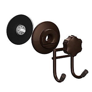 SANNO Suction Cup Hooks, Shower Squeegee Holder Towel Robe Loofah Hooks Hanging Shower Hooks for Bathroom Kitchen Shower Wall, Bathroom Shower Accessories, Bronze (3 Pack)