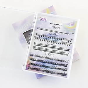 LASGOOS False Eyelash Extensions, Natural 3D Effect 320pcs Mixed Set C curl Individually Packed, Synthetic Fiber, for Home DIY, Wedding, Work, Date, Night Out