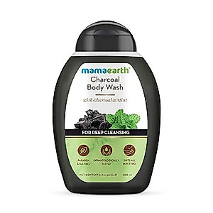 Charcoal Body Wash With Charcoal & Mint for Deep Cleansing, Shower Gel For Men 300 ml