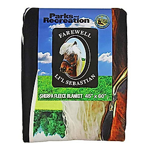 Parks And Recreation Farewell Li'l Sebastian Super Soft Fleece Throw Blanket Black / One Size