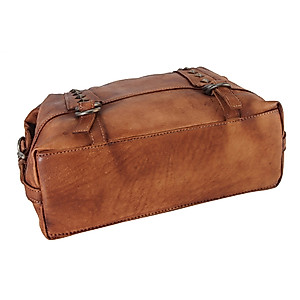 Diophy Genuine Leather Meduim Tote Accented with Studded & Buckle Décor with Removable Strap 150335