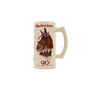 Budweiser 2023 90th Anniversary Limited Edition Clydesdale Holiday Collectors Stein #44 - Ceramic Beer Mug Christmas Gift