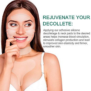Chest Wrinkle Pads, use a Reusable Face Wrinkle Patches While Sleeping for Forehead & Between Eyes Medical Grade Care Décolleté Anti-Wrinkle Chest Pads Smooth & Prevent Wrinkles Patches