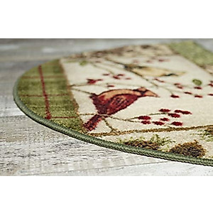 Brumlow MILLS Nature's Melodies Birds Floral Area Rug for Kitchen, Living, Dining Room or Autumn Door and Entryway Mat, 19" x 31", Fall