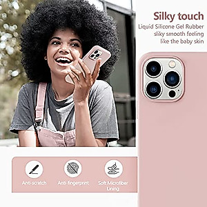 LOVE 3000 Compatible with iPhone 12 Pro Max Phone Case | Thickening Liquid Silicone | Anti-Scratch Microfiber Lining | Full-Body Duty Heavy Protection Case for iPhone 12 Pro Max Women Girls, Pink Sand