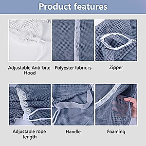 Cat Bathing Bag, Adjustable Breathable Anti-bite & Anti-Scratch Cat Shower Mesh Grooming Bag for Pet Dogs & Cats, Grey, (G123)
