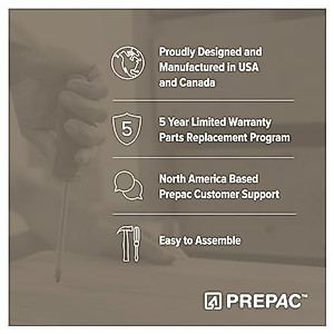 Prepac Elite 24" Storage Cabinet, White Storage Cabinet, Bathroom Cabinet, Pantry Cabinet with 3 Shelves 16" D x 24" W x 65" H, WES-2464