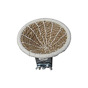 Hand Woven Hemp Rope Bird Nest Bed Cage Bed for Dove Parrot Canary Little Parrot Warm Bird Breeding Cabin Hemp Rope Nest(Hemp Rope,L)