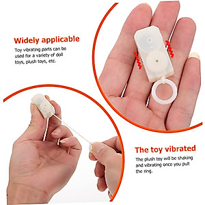 2pcs Plush Pulling Tail Ring Doll Making Built in Plush Plastic DIY Supplies Shake Drawstring Single Head Plastic