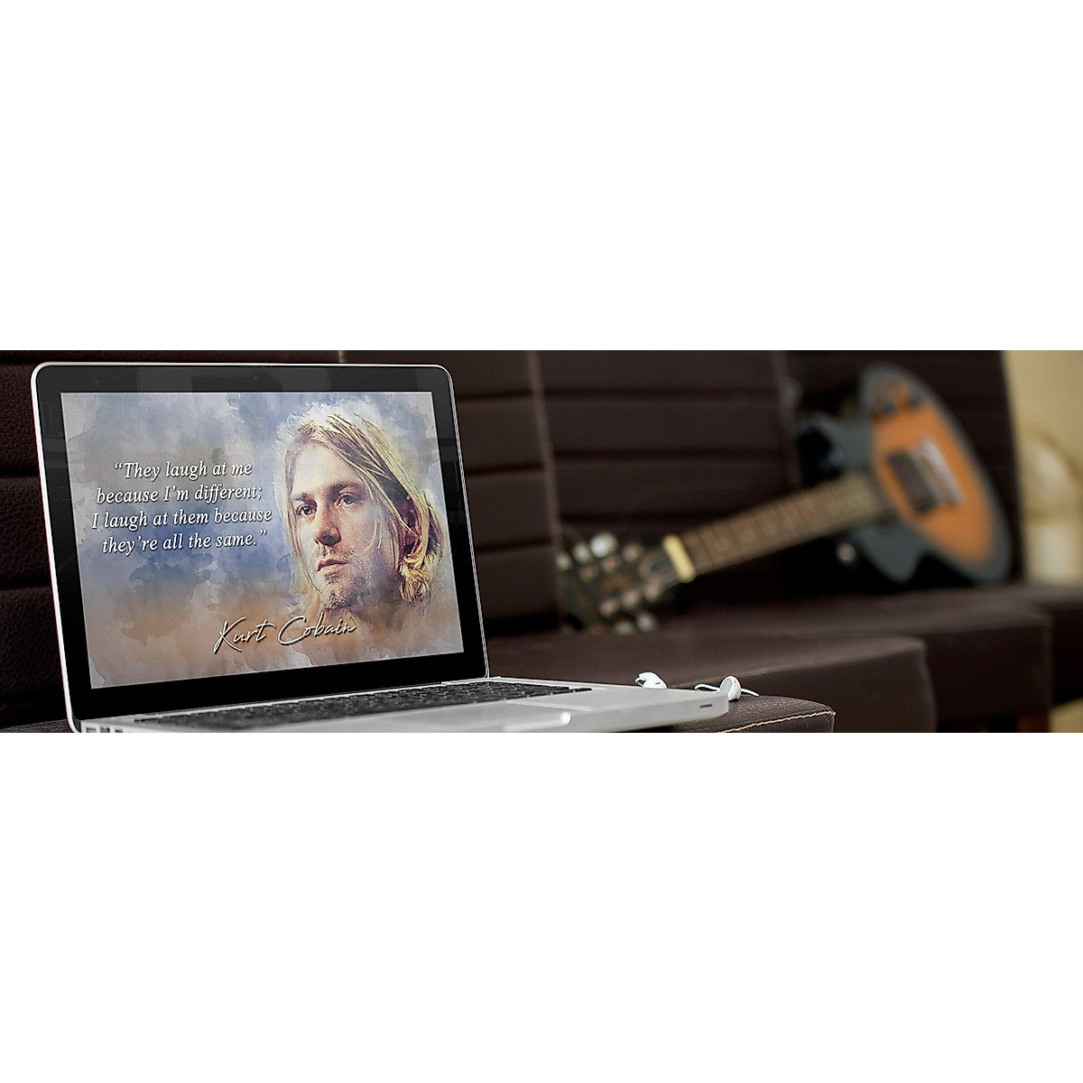 Laugh At Me Kurt Cobain Inspirational Quote - 8 x 10 Unframed Print - Wall Art for Home Office, Music Guitar Studio, Mancave - Great Gift for Rock Musicians