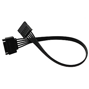 Longdex SATA Power Extension Cable 11.8Inch Black 15Pin SATA Male to Female Extender Cable Adapter for HDD Hard Drive