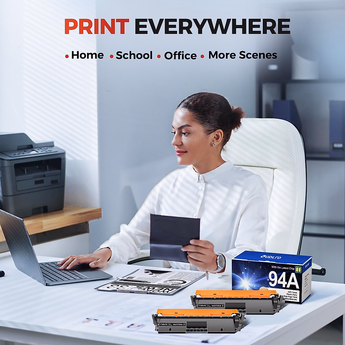 94A Toner Cartridge CF294A (with Chip) Replacement for HP 94A Toner Cartridge Black Compatible with Pro MFP M118dw M148fdw M148dw M149fdw, Pro M118 M148 M149 Printer (Black, 2-Pack)