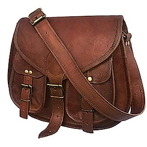 VC 14 Inch Leather crossbody bags Purse Women Shoulder Bag Satchel Ladies Tote Travel Purse full grain Leather