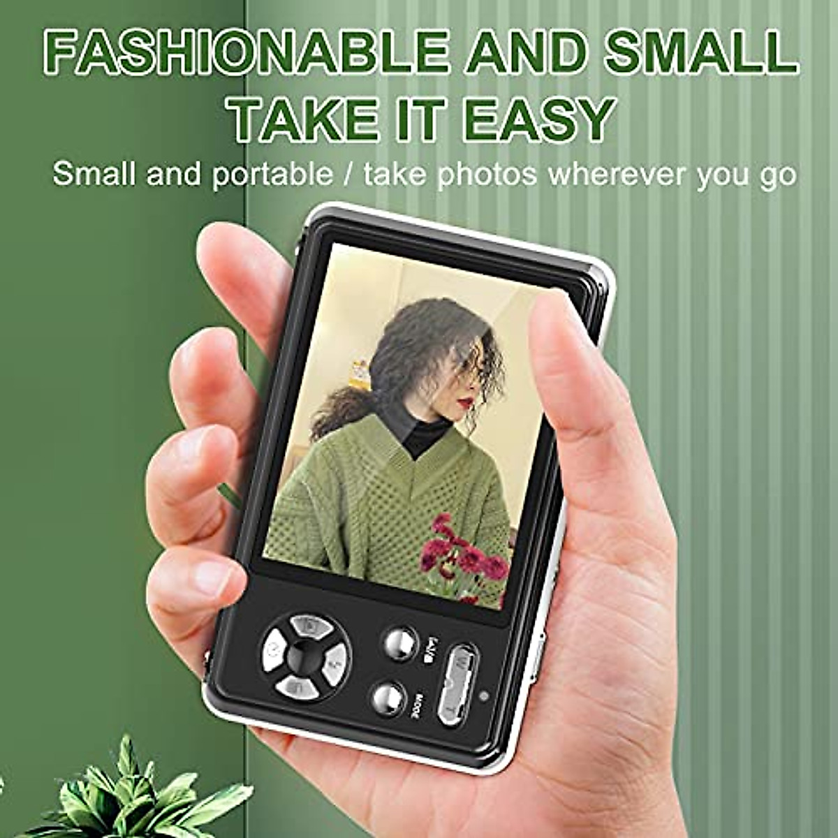 Lanhui HD Digital Camera - 2.4inch LCD Portable Rechargeable Mini Camera 40 Mega Pixels Multifunctional Entry Level Beginner Compact Camera with 3X Zoom