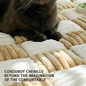 TaLcuS Cat Mat Couch Cover, Cream-Coloured Large Plaid Square Funnyfuzzy,Dog Blankets for Large Dogs, Waterproof Blanket Dog Bed Cover Pet Blanket (Color : F, Size : 70 * 180cm)