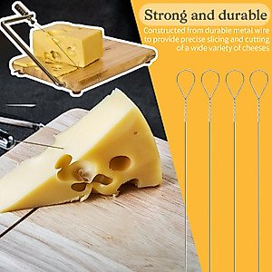 Mozeat Lens 5.7 inch Cheese Slicer Wire,10 PCS Cheese Slicer Replacement Wires Food Grade Stainless Steel Cheese Cutter Wire Cheese Wire Knife Kit for Slicing Cheeses Butter