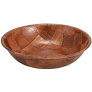 Winco WWB-10 Wooden Woven Salad Bowl, 10-Inch, Set of 4 by Winco