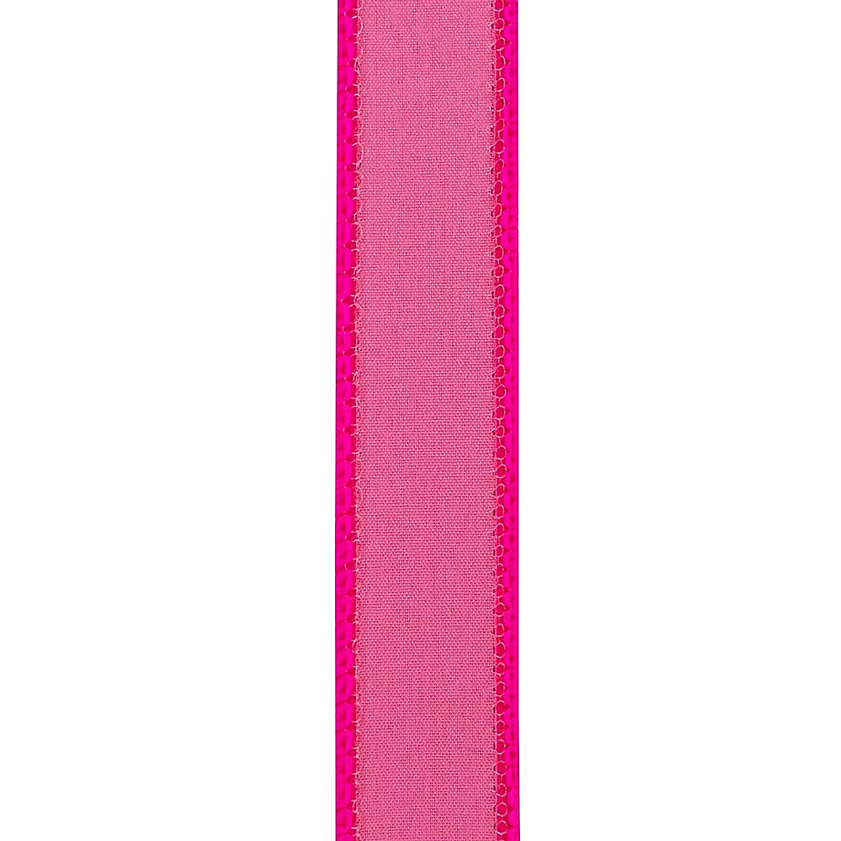 Reliant Ribbon Velvet Fuzz Wired Edge Ribbon, Fuchsia