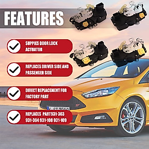 4PCS Door Latch Lock Actuator Replaces for Chevy Silverado Suburban Avalanche Tahoe GMC Sierra Yukon Cadillac Escalade 2007-2009, 4 Door Kits 931-303 931-304 931-108 931-109