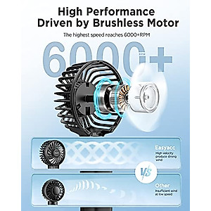 EasyAcc Mini Portable Fan Mini Handheld Fan, 3 Speed USB C Rechargeable Battery Operated Fan Pocket Fan, Personal Fan with Lanyard and Base Cooling Desk Fan for Kids Women for Travel Indoor Outdoor