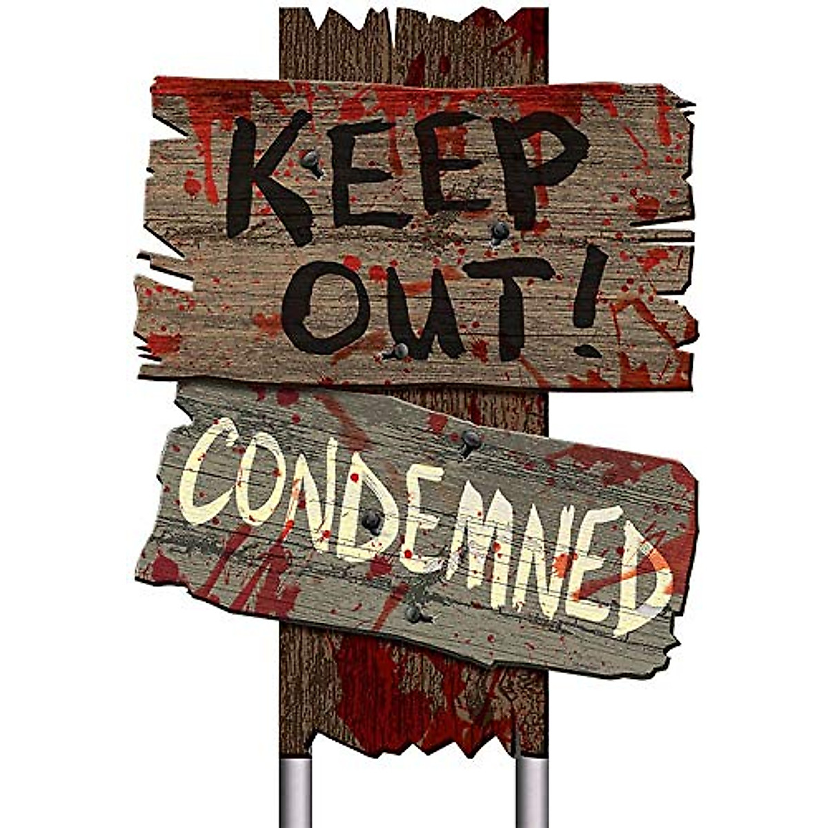 Amscan Corrugated Plastic Cemetery Sidewalk Signs, 12" x 9", 3 Pcs