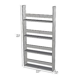Ultimate Premium Products Floating Montessori Bookshelf, Space-Saver Nursery Book Shelves, Bookshelf for Kids Room, Hanging Shelf for Baby Nursery Room Decor, Spruce Wood Wall Nursery Bookshelf