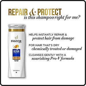 Pantene Pro-V Shampoo, Repair & Protect with Keratin, 12.6 Ounce