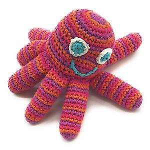 Pebble Pink Octopus Rattle, 1 EA