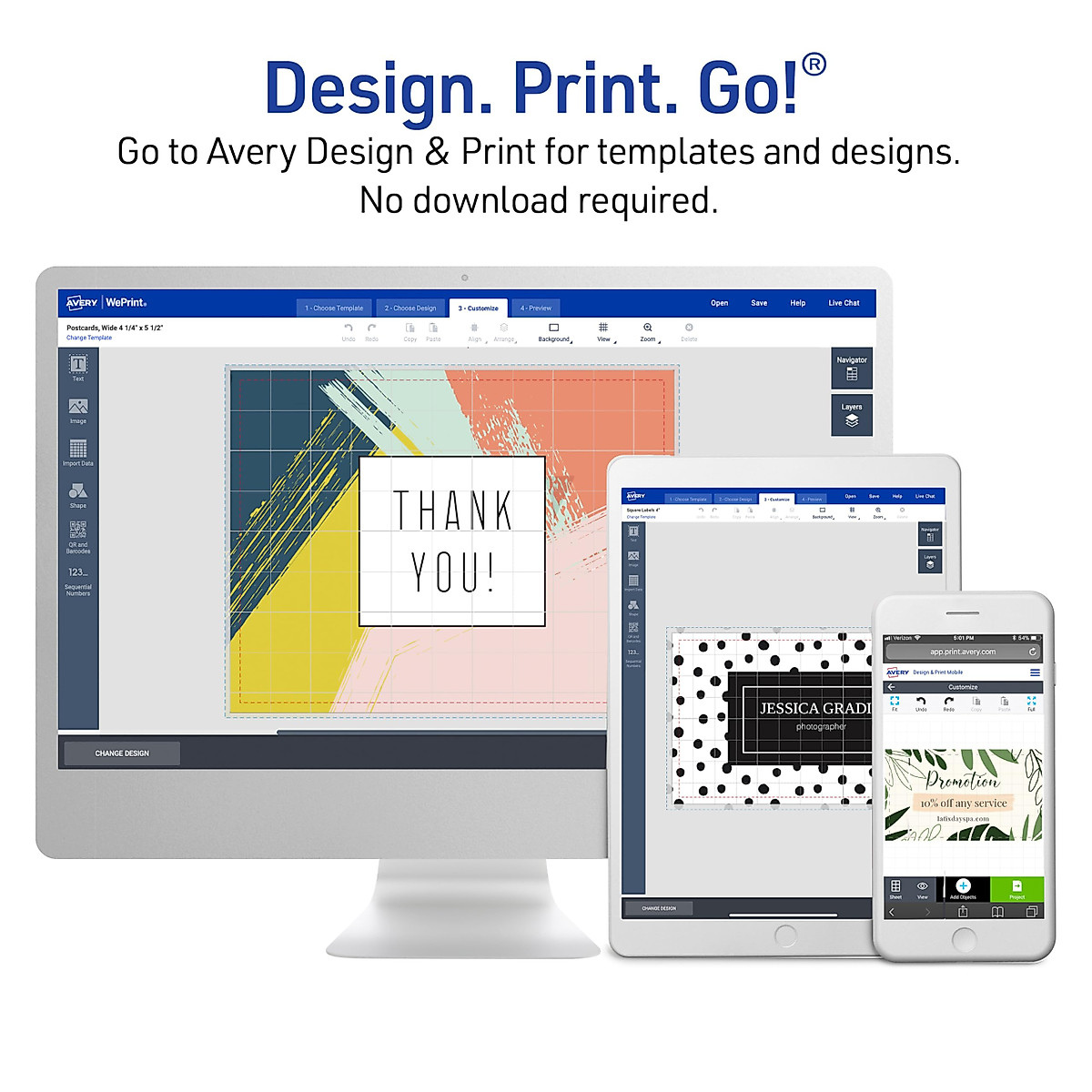 Avery Printable Large Tent Cards, Laser & Inkjet Printers, 50 Cards, 3.5 x 11 (5309)