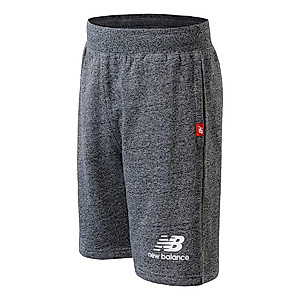 New Balance Boy's Core Fleece Shorts (Big Kids) Charcoal Heather SM (8 Big Kid)