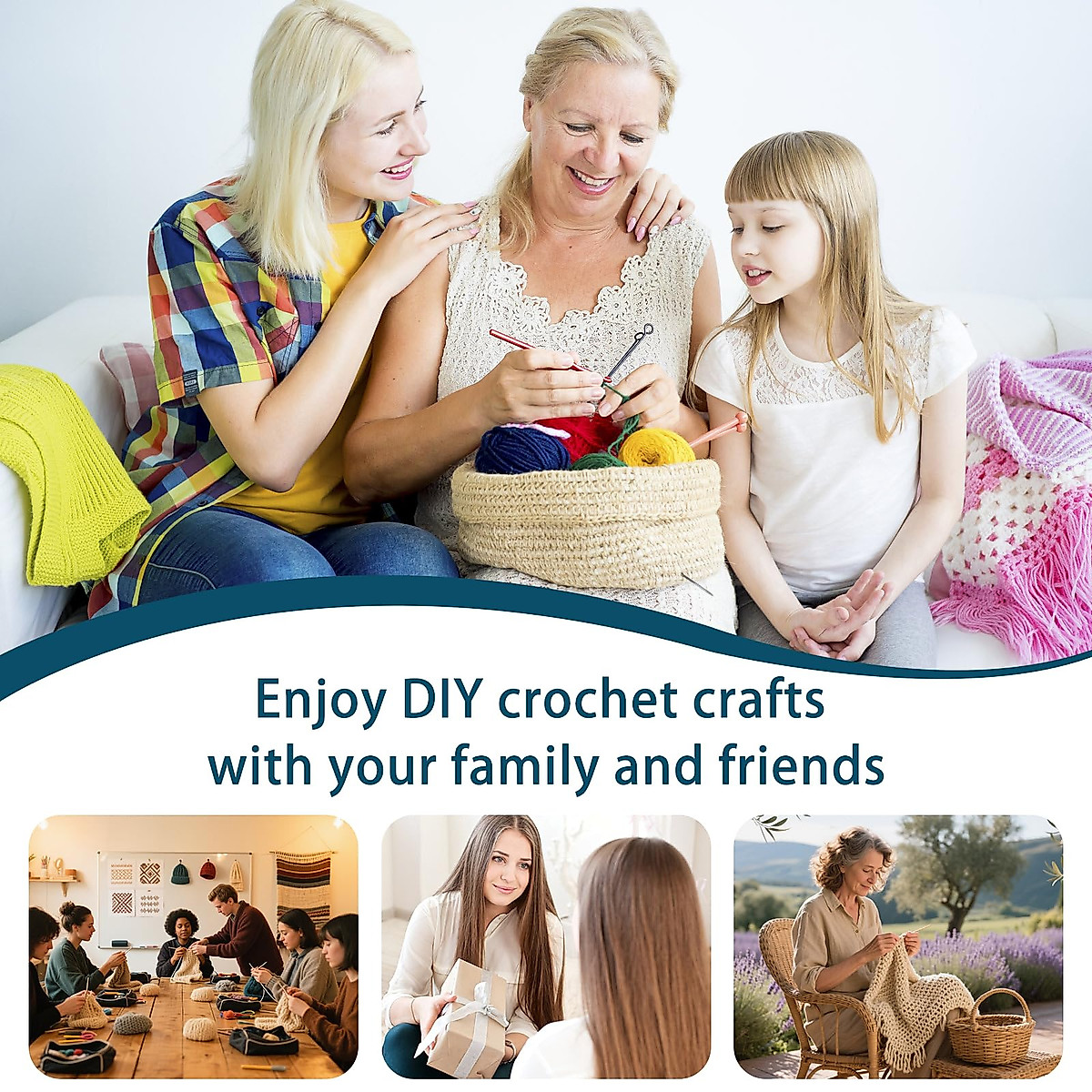 14PCS Aluminum Crochet Hooks Knitting Needles Craft Yarn 2.0mm/2.5mm/3.0mm/3.5mm/4.0mm/4.5mm/5.0mm/5.5mm/6.0mm/6.5mm/7.0mm/8.0mm/9.0mm/10.0mm