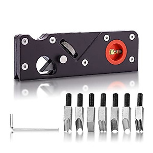 Tidorlou Chamfer Plane for Wood, DIY Hand Woodcraft Corners Edge Carpenter Woodworking Tools, Chamfer Planer for Quick Edge Trimming, Portable wood planer(gray)