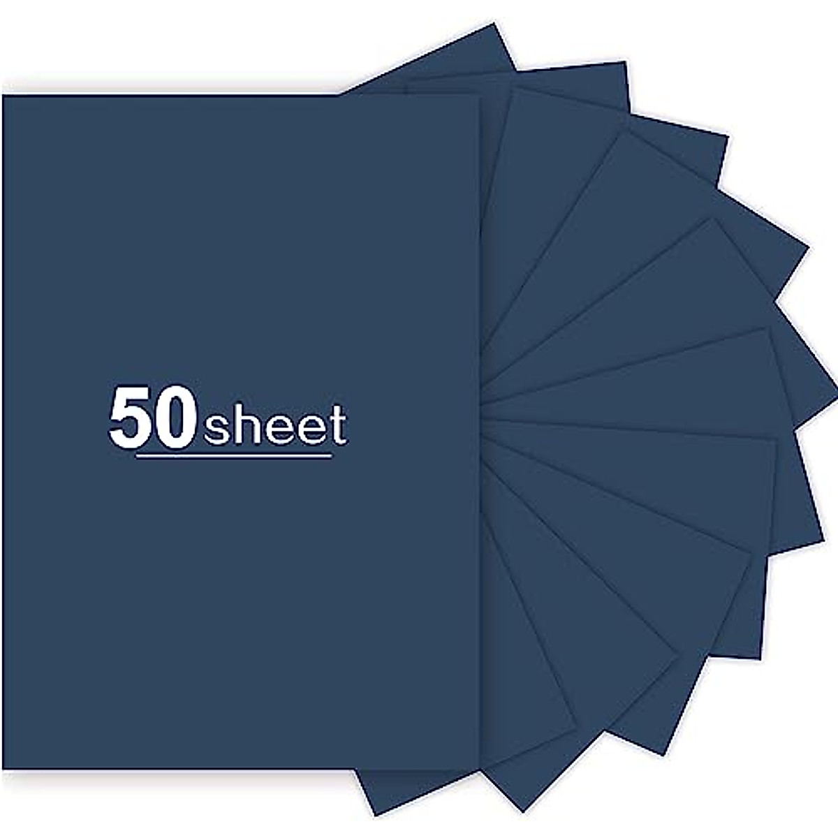 50 Sheets Navy Blue Cardstock 8.5 x 11 inch, 250gsm/92lb Blue cardstock Paper for DIY Arts and Cards Making, Heavy Brown Craft Paper for Invitations, Stationary Printing,Scrapbook Supplies
