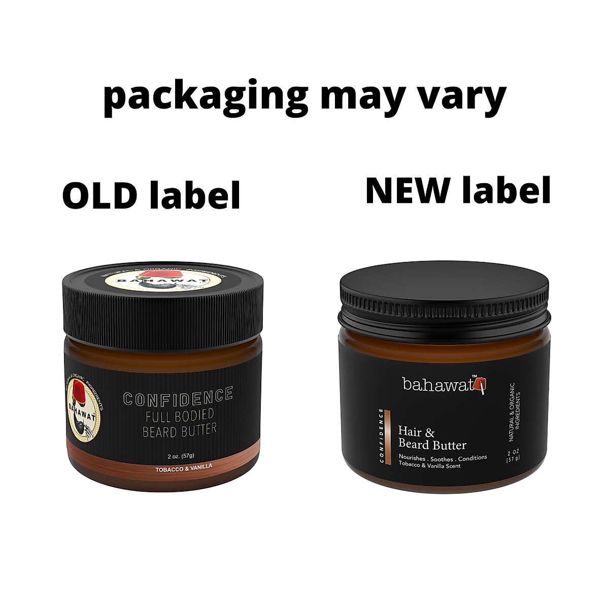 BAHAWAT Hair & Beard Butter for Men Leave-in Conditioner - Tobacco & Vanilla - Strengthen & Soften While Relieving Itch – Made in USA -Organic Natural Ingredients | The Best Beard Butter - 2 oz.